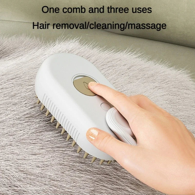 1/3/5PCS Pet Massage Comb Pet Steam Electric Spray Hair Removal Comb ...