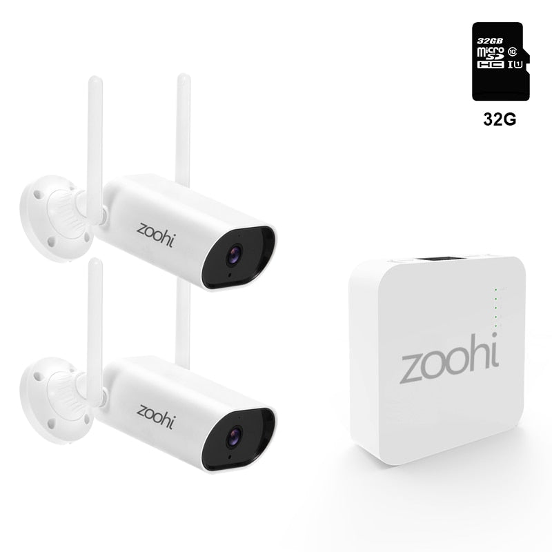 Zoohi Wireless Mini NVR 3MP Wifi Camera Set Surveillance Video System ...