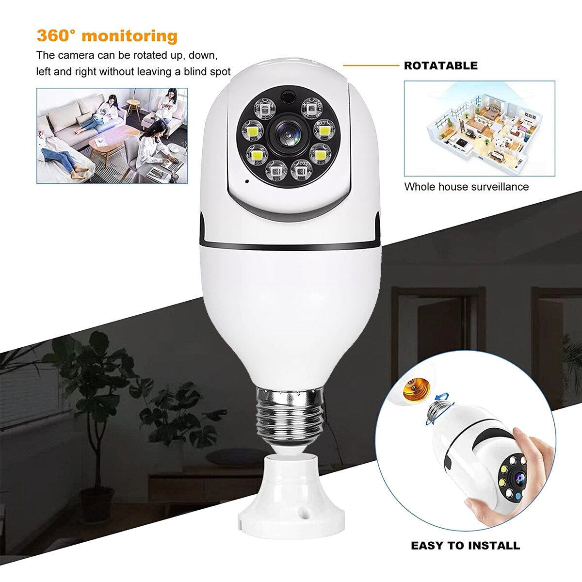 5G Wifi Surveillance ip Camera Night Vision Full Color Automatic Human ...